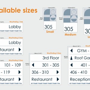 Room Number Sign for Hotel Signage Made of Acrylic, Apartment Door Sign ...
