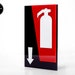 Fire Extinguisher Acrylic Safety Sign With Reflective Symbol. - Etsy
