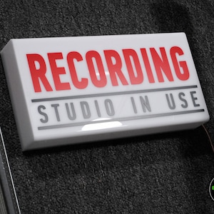RECORDING Studio in Use Decorative Sign / Acrylic Lightbox - Etsy