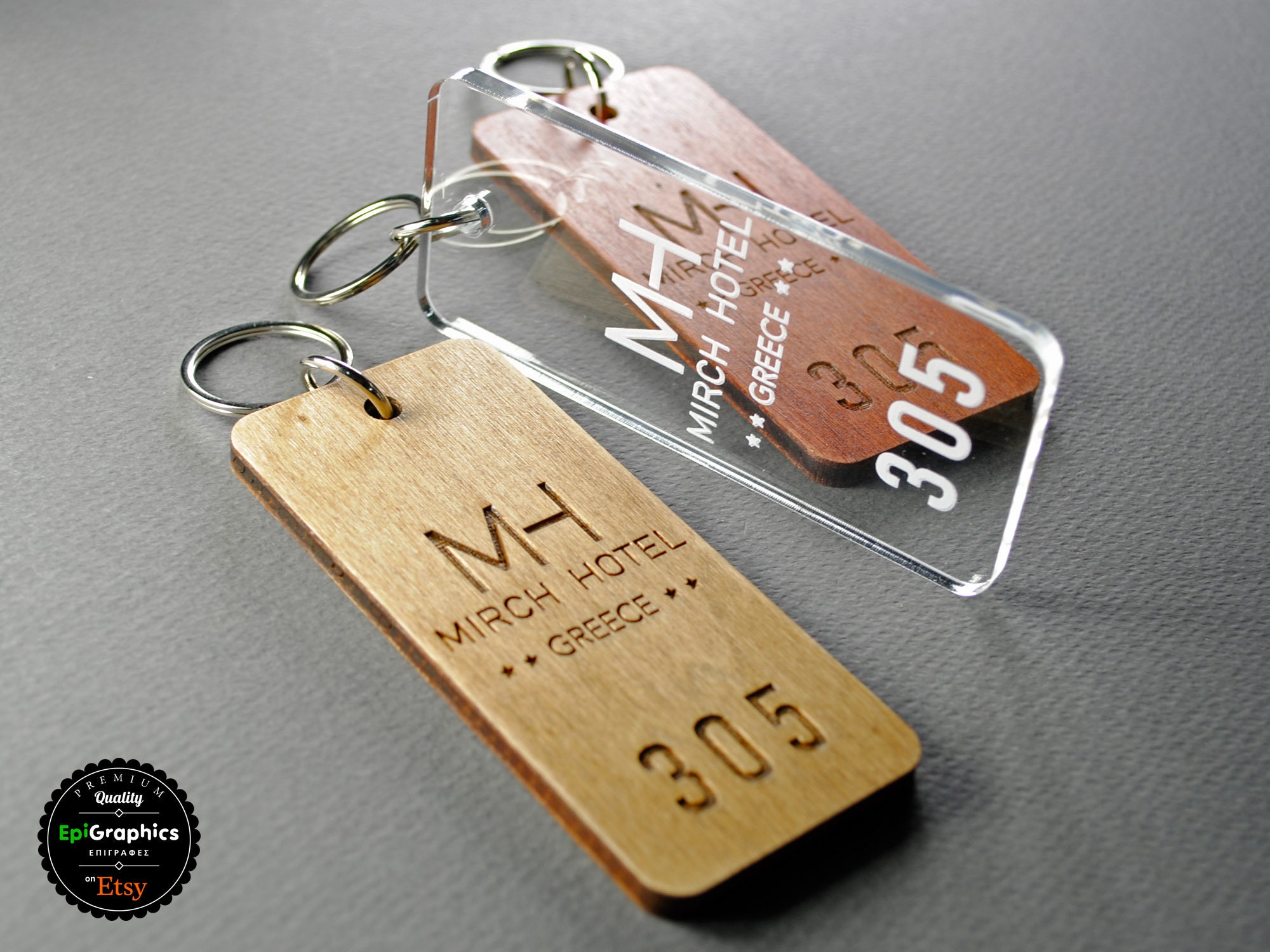 Personalized Key Tag for Hotels Keychain With Your Logo and - Etsy