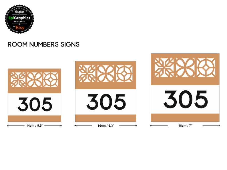 Room Number Sign Made of Wood & Acrylic for Hotel Signage | Etsy