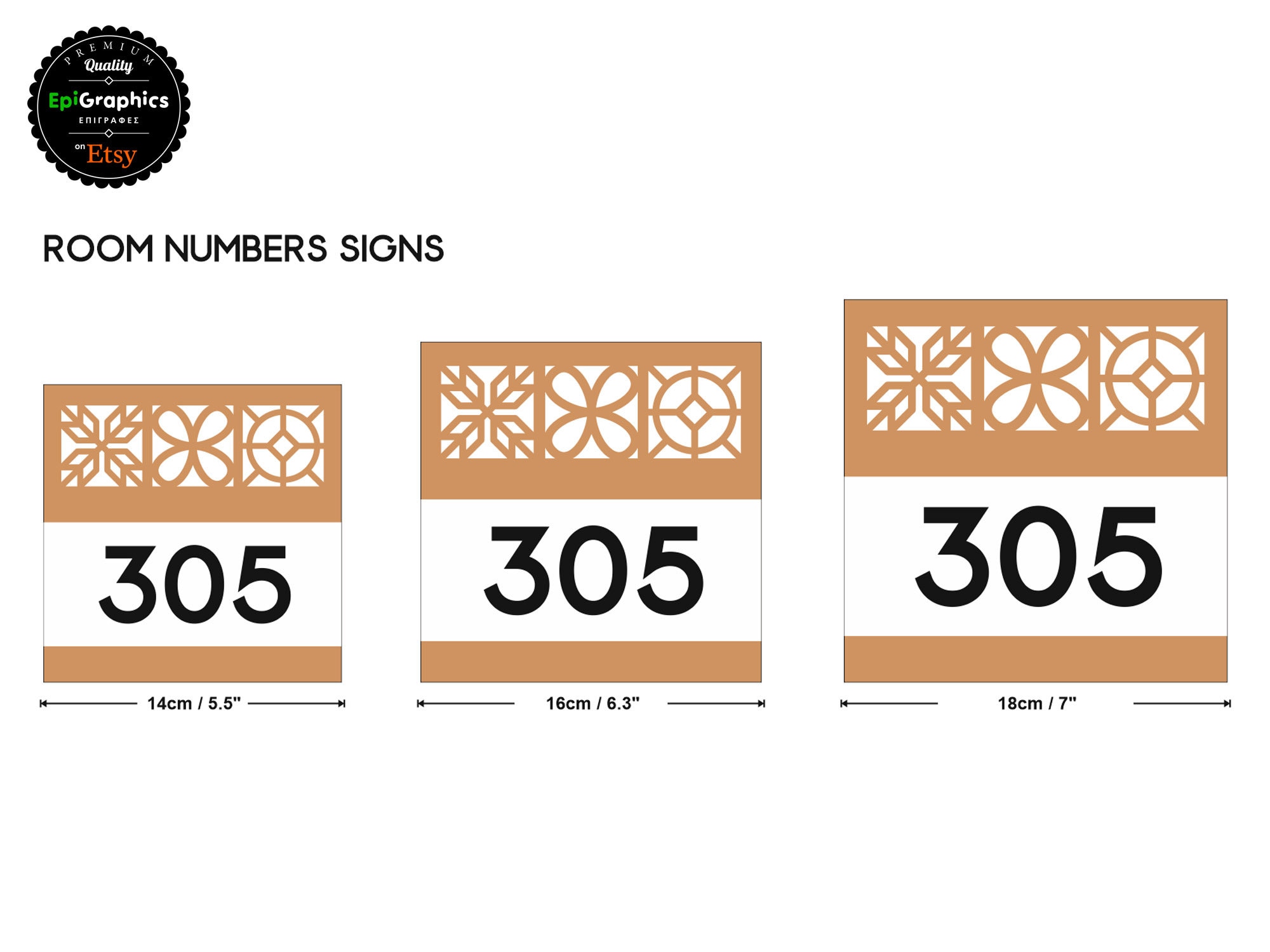 Room Number Sign made of wood & acrylic for hotel signage | Etsy