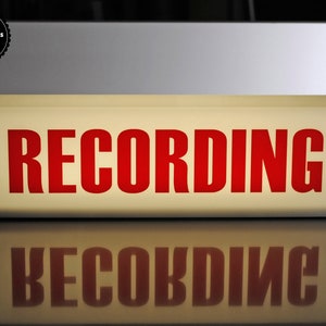 Recording Decorative Sign / Recording Acrylic Lightbox - Etsy