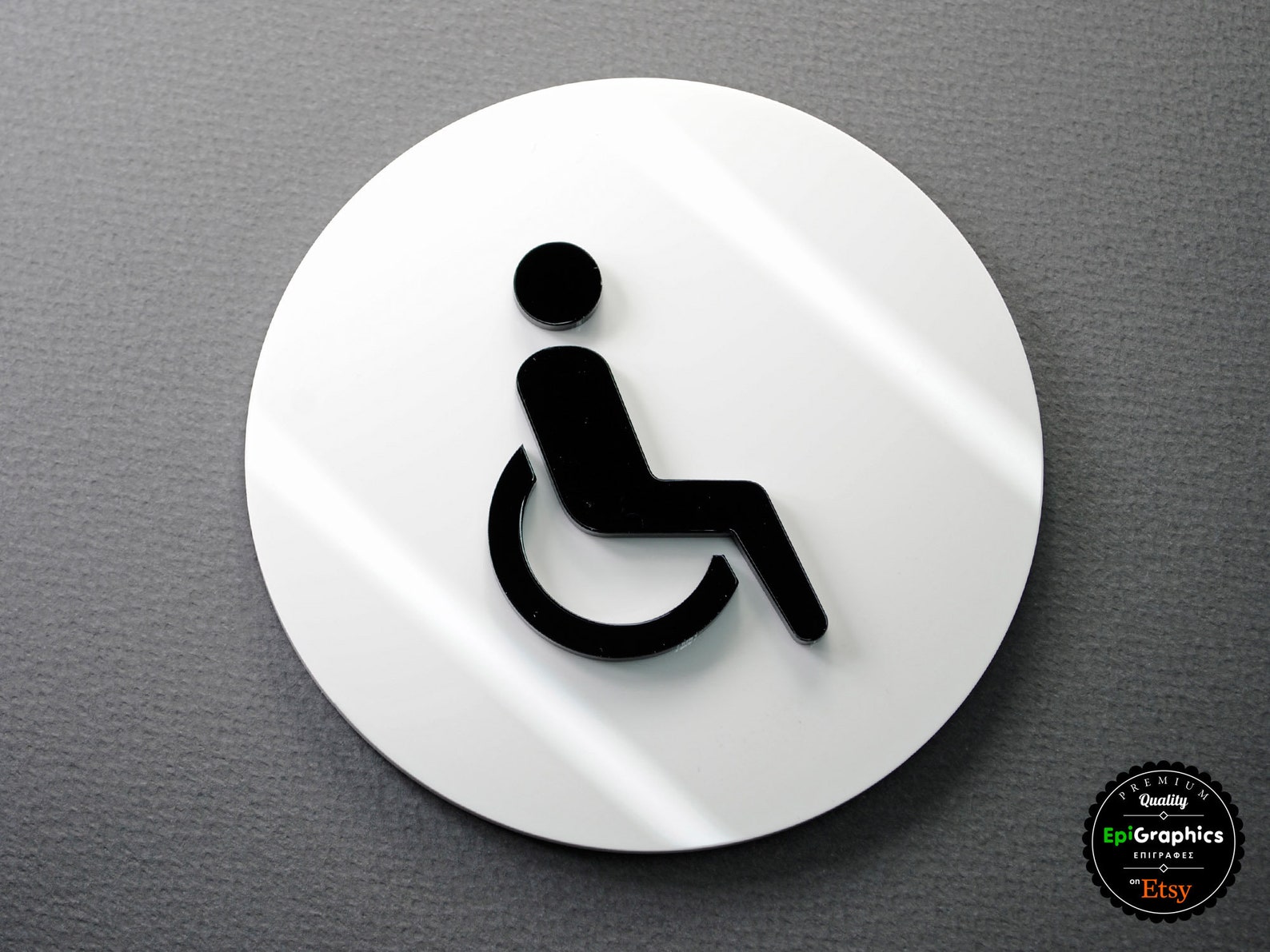 Round Shape Acrylic WC Sign for Hotel Restaurant and Office - Etsy