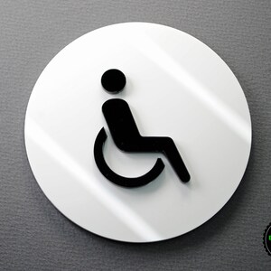 Round Shape Acrylic WC Sign for Hotel, Restaurant and Office Signage - Etsy