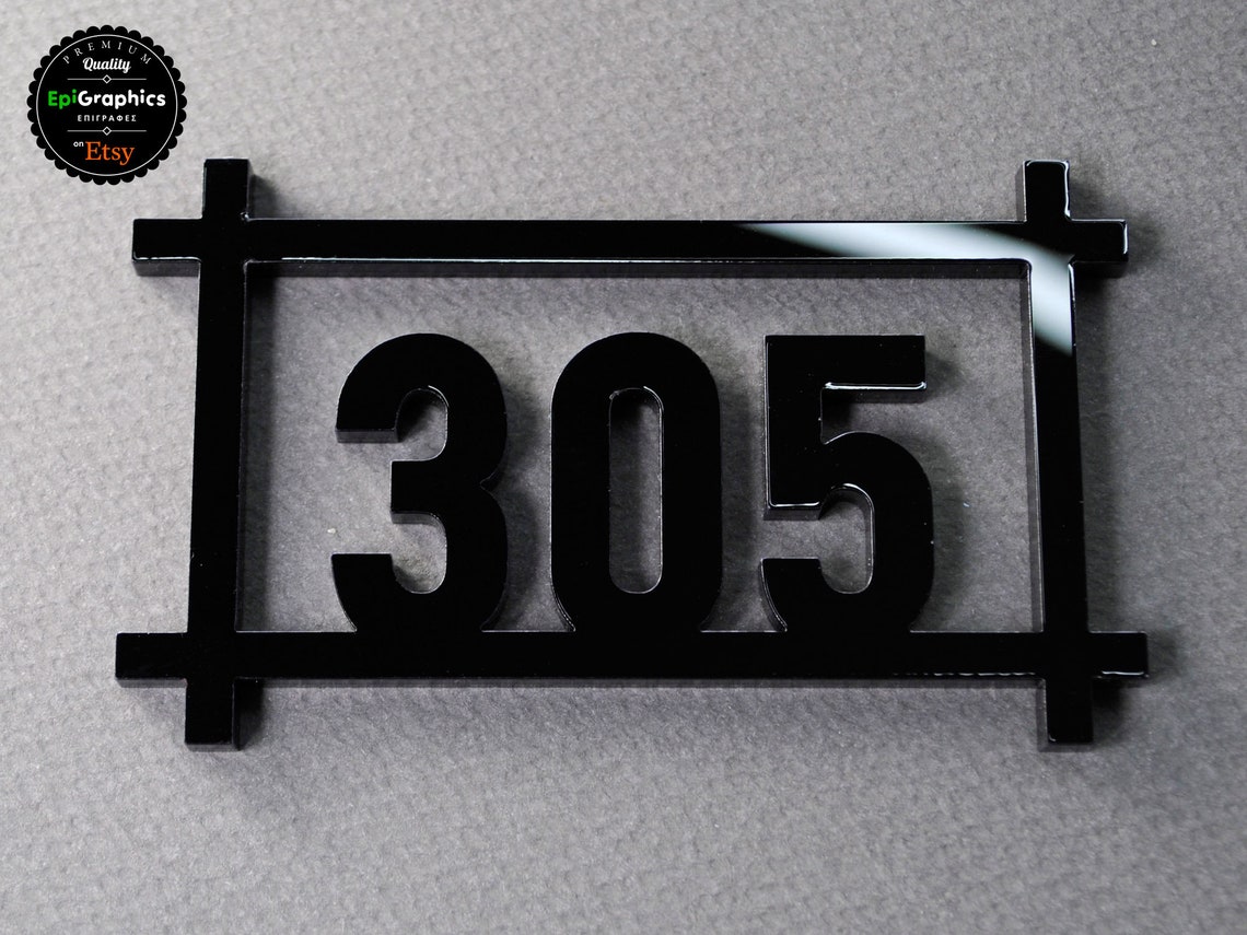 Framed Acrylic Numbers for Hotel Signage Room Number Sign | Etsy