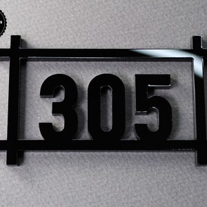 Framed Acrylic Numbers for Hotel Signage, Room Number Sign, Apartment ...