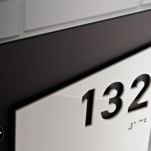 Modern Acrylic ADA Room Number Sign With Braille - Etsy
