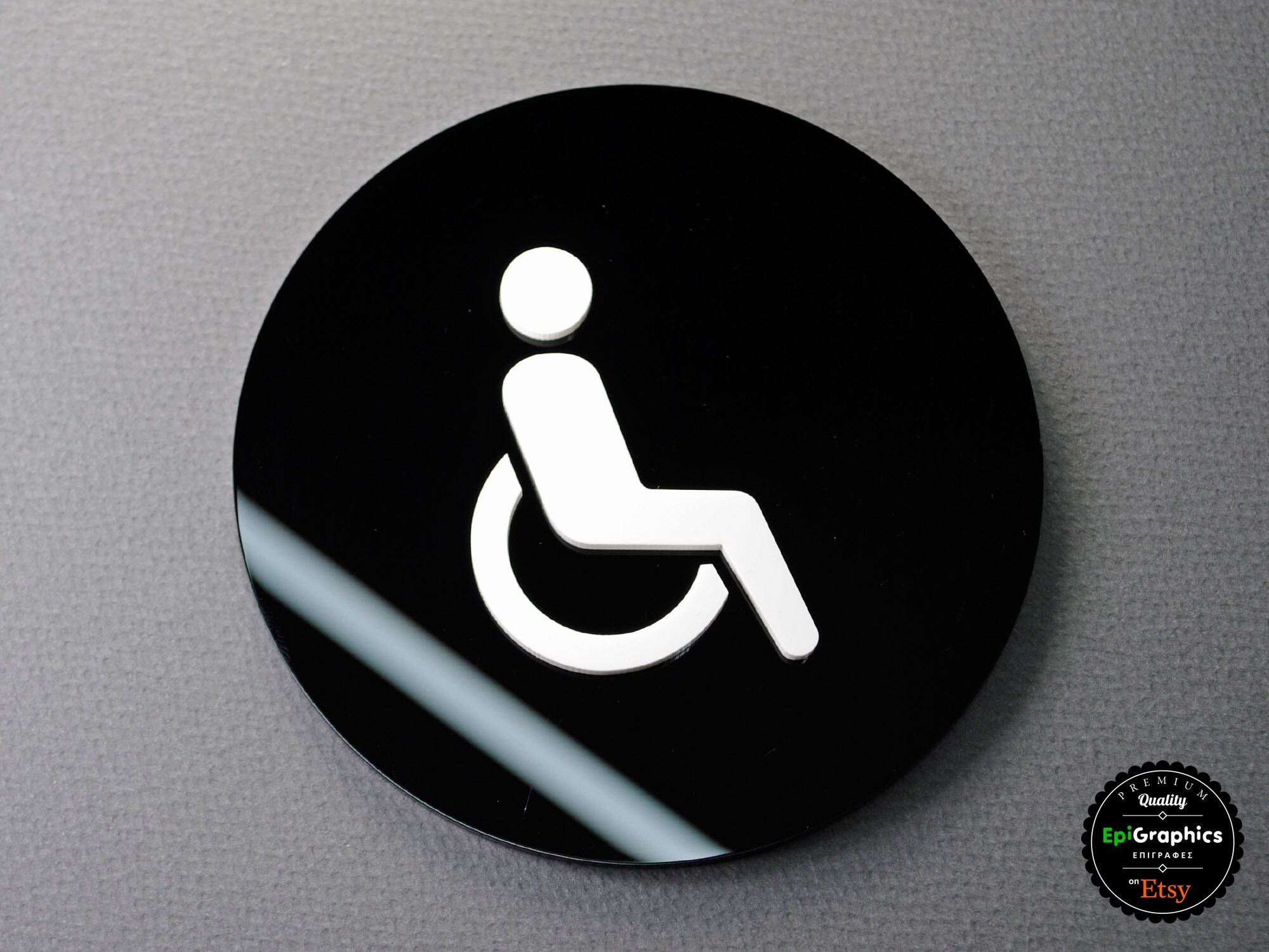 Round Shape Acrylic WC Sign for Hotel Restaurant and Office - Etsy