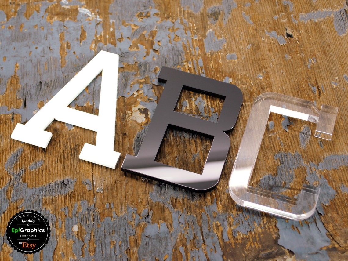 Acrylic Letters and Numbers 3mm / 5mm / 10mm | Etsy