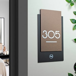 Room Number Sign for Hotel Signage Made of Acrylic, Apartment Door Sign ...