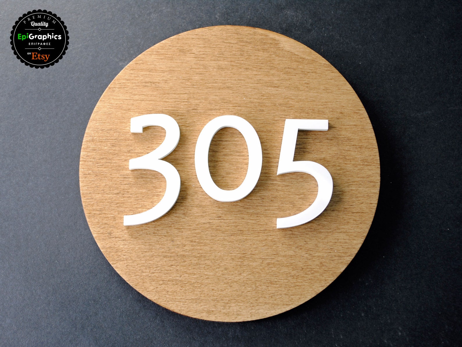 Round Shape Sign With Acrylic Numbers for Hotel Signage / Room - Etsy