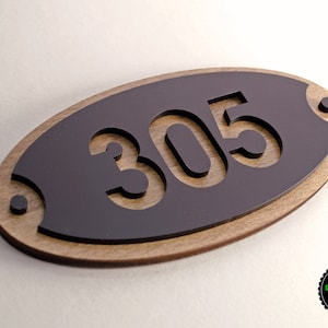 Oval Shape Sign for Hotel Signage / Room Number Sign / Apartment Door ...