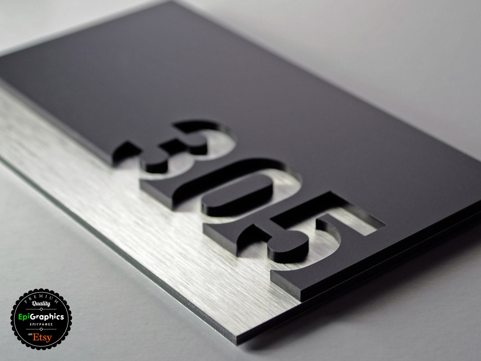 Sign for Hotel Signage Made of Brushed Aluminum & Acrylic | Etsy