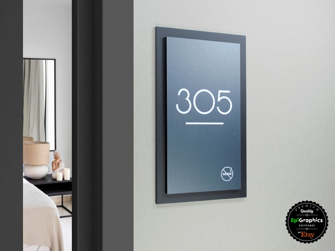 Room Number Sign for Hotel Signage Made of Acrylic, Apartment Door Sign ...