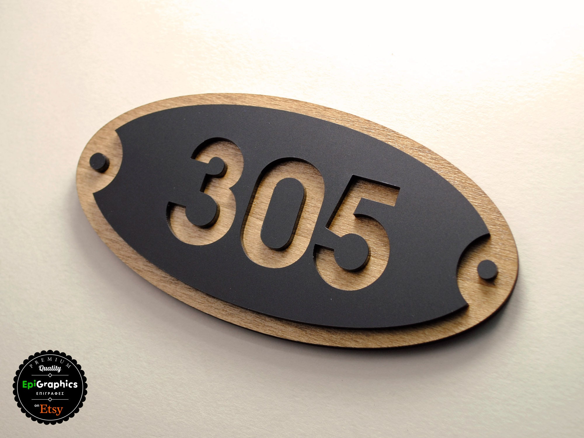Oval Shape Sign for Hotel Signage / Room Number Sign / - Etsy