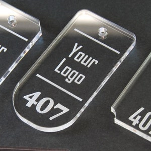 Personalized Hotel Key Tag, Keychain With Your Logo and Room Number - Etsy