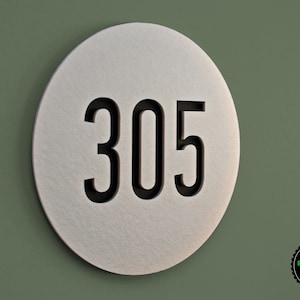 Round Shape Sign for Hotel Signage / Room Number Sign / Apartment Door ...