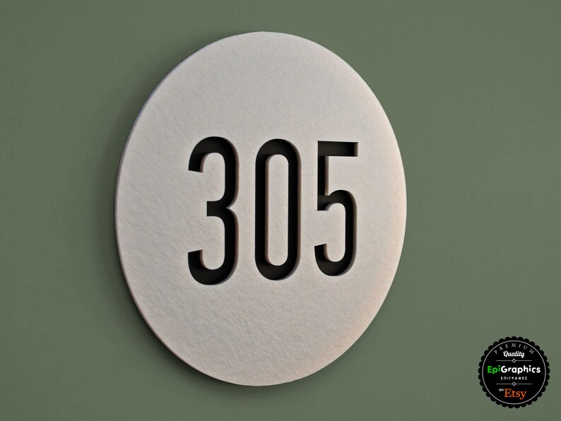Round Shape Sign for Hotel Signage / Room Number Sign / - Etsy