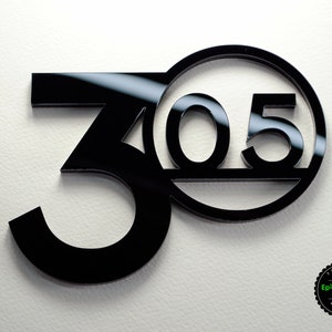 Acrylic Room Number Sign in Round Shape for Hotel Signage, Apartment ...