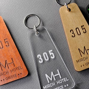 Personalized Key Tag for Hotels, Keychain With Your Logo and Room ...