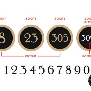 Wood & Acrylic Round Room Number Sign - Hotel Apartment Door Signage - Etsy