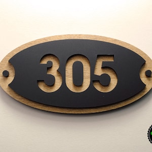 Oval Shape Sign for Hotel Signage / Room Number Sign / Apartment Door ...
