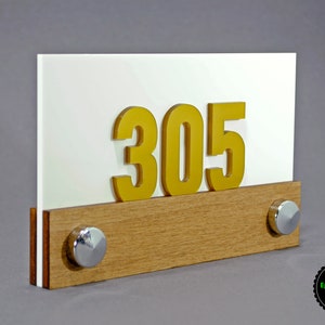 Acrylic & Wooden Sign for Hotel Signage, Room Number Sign, Apartment ...