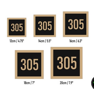 Square Sign for Hotel Signage / Room Number Sign / Apartment Door Sign ...