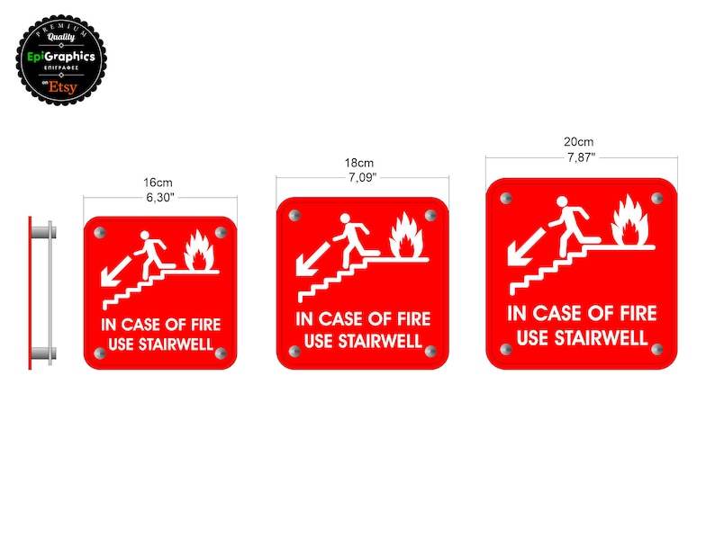 Fire Fighting Safety Sign With Reflective Symbols. - Etsy
