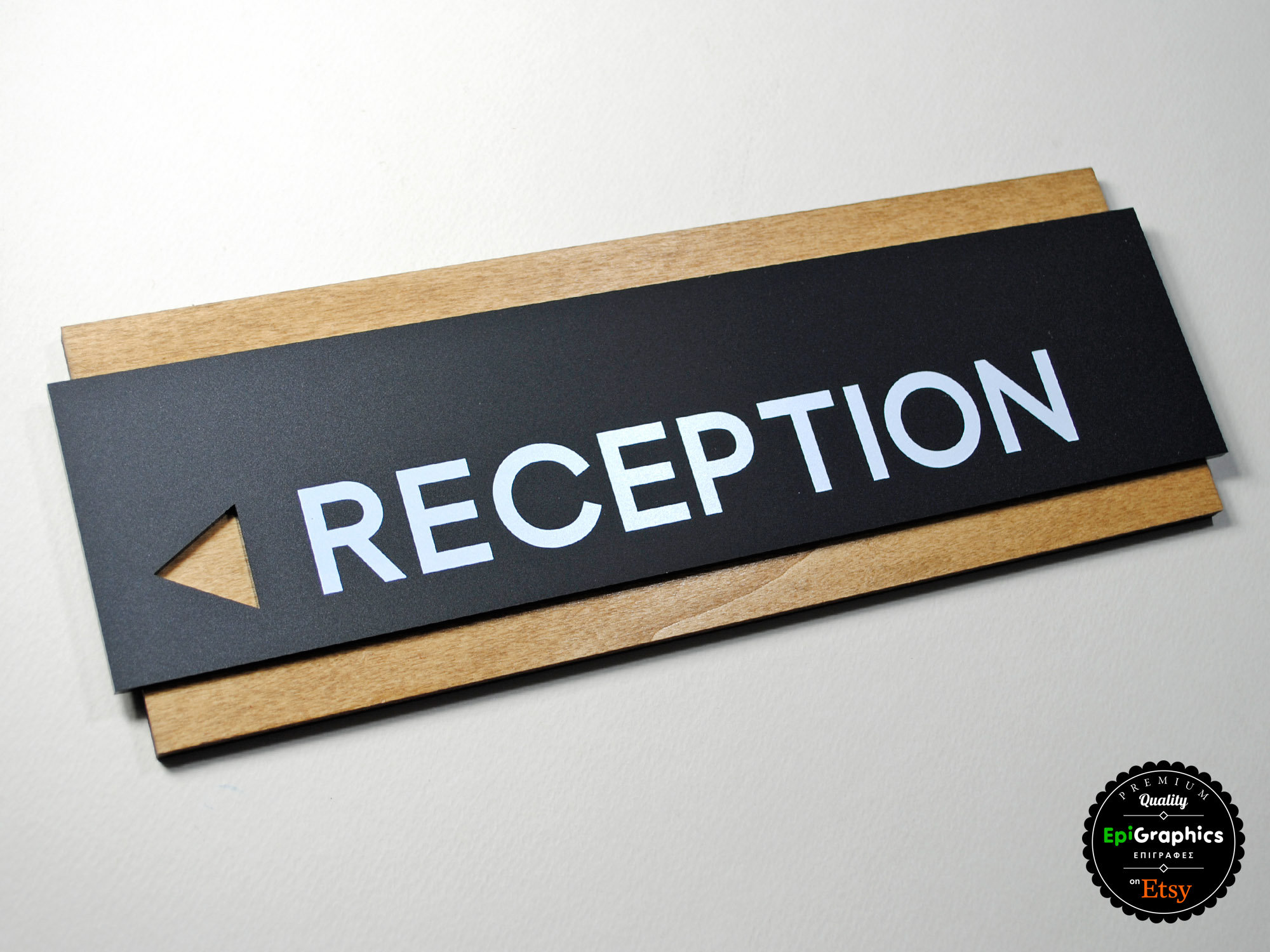 Modern Wood & Acrylic Room Number Sign - Hotel Apartment Door Signage ...