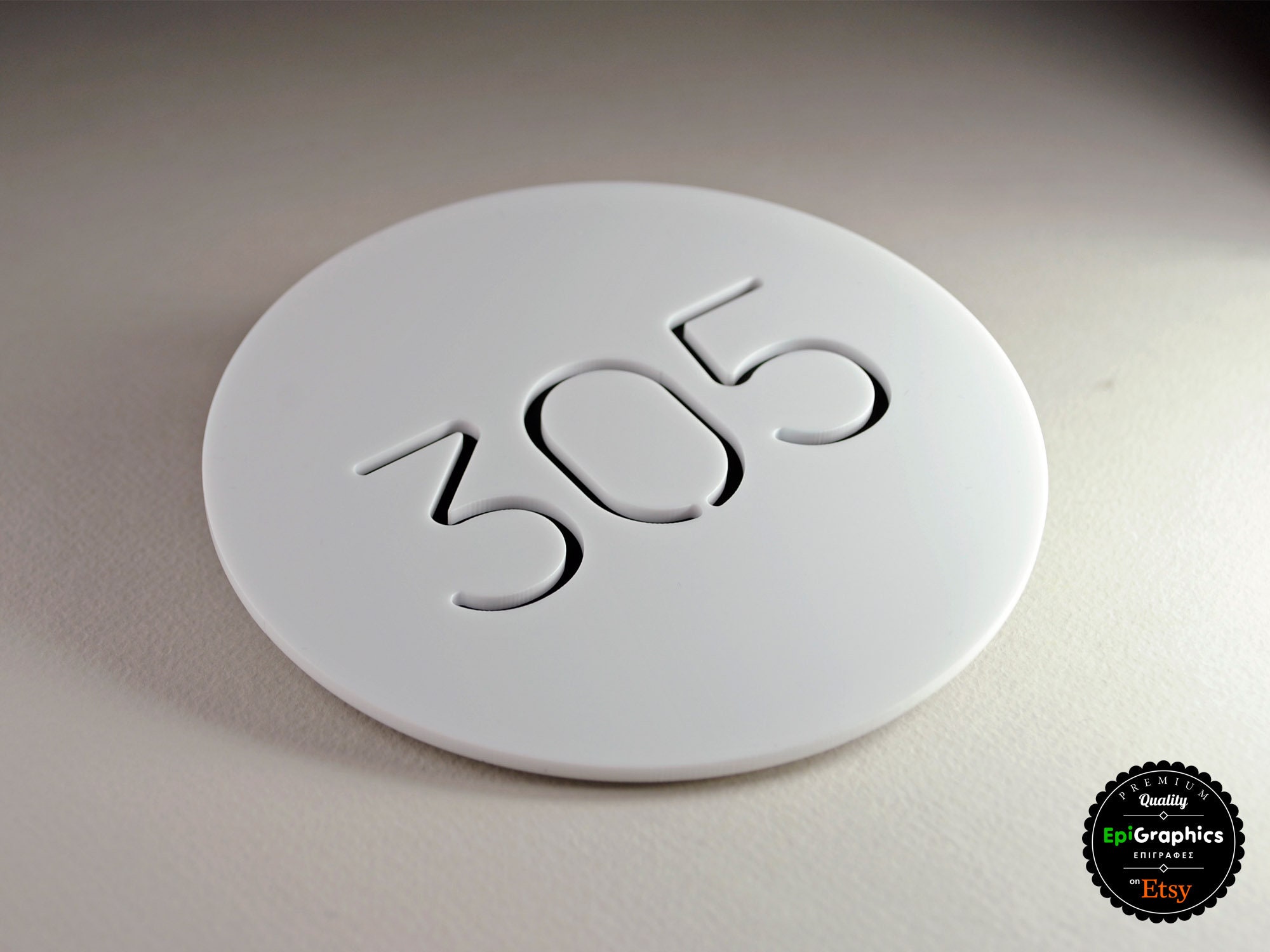 Round Shape Sign for Hotel Signage / Room Number Sign / | Etsy