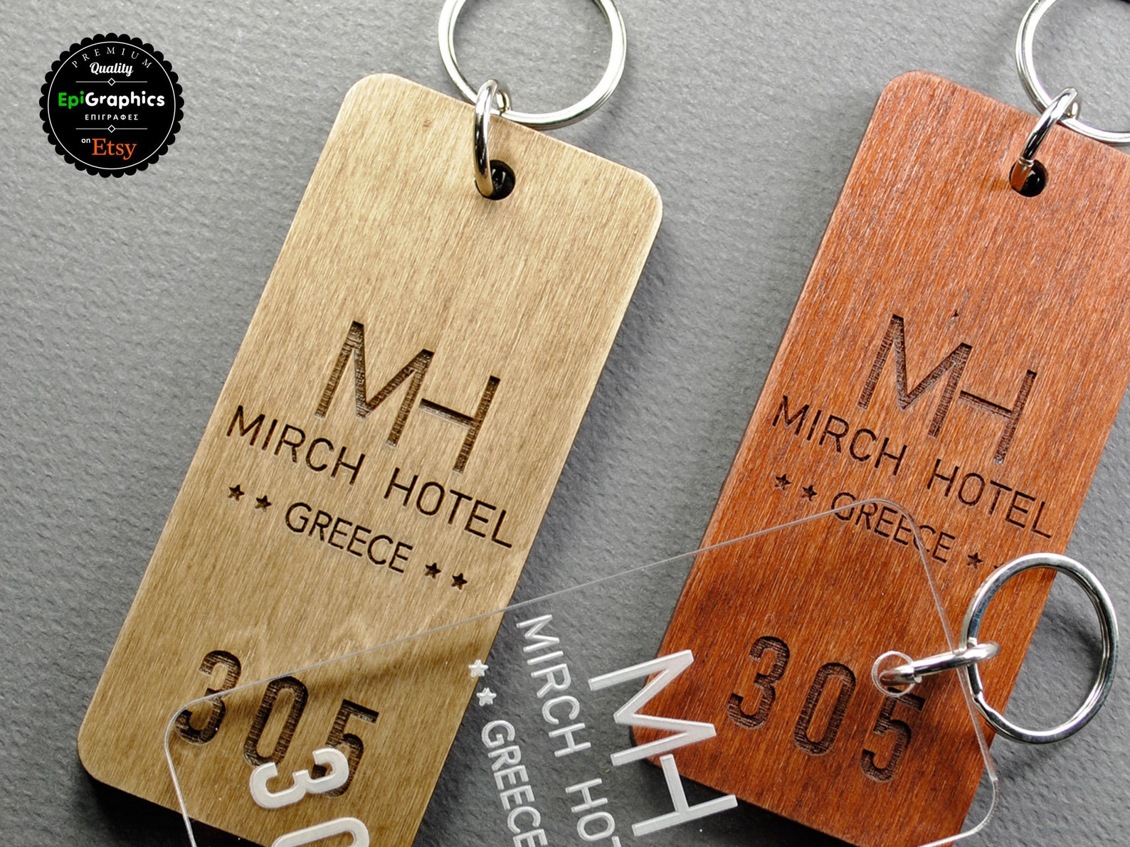 Personalized Key Tag for Hotels Keychain With Your Logo and - Etsy