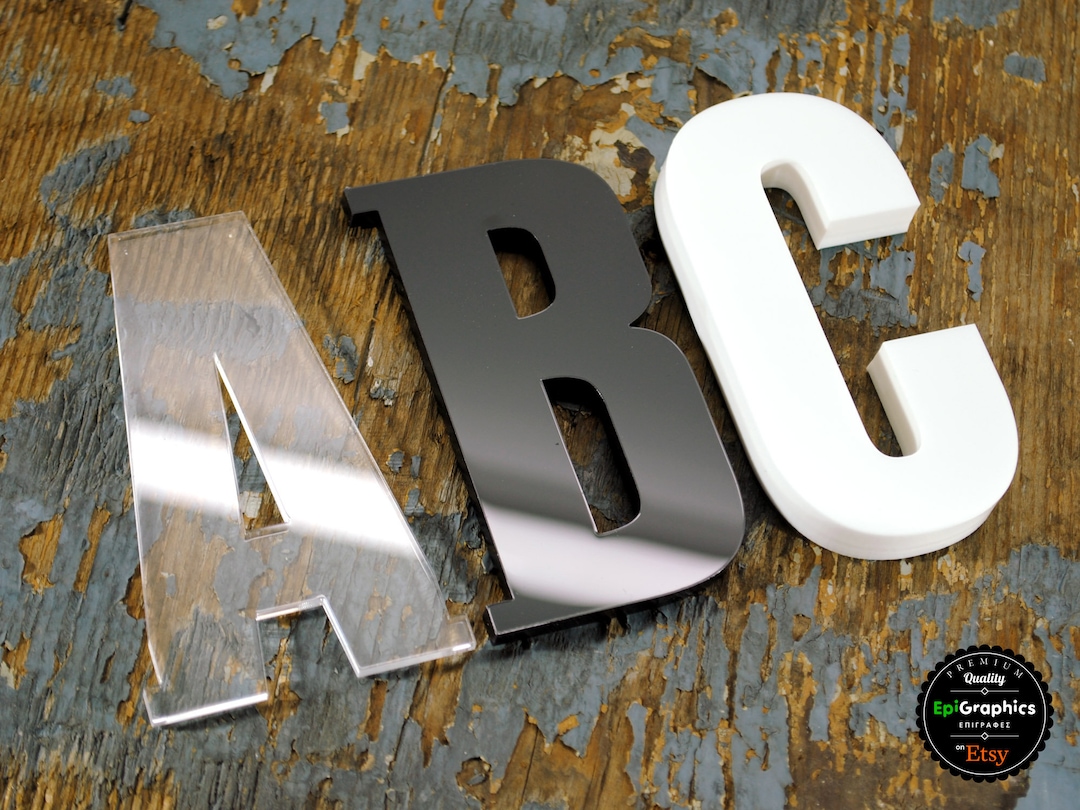 Acrylic Letters and Numbers 3mm / 5mm / 10mm - Etsy