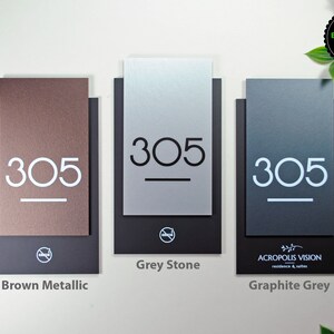 Room Number Sign for Hotel Signage Made of Acrylic, Apartment Door Sign ...
