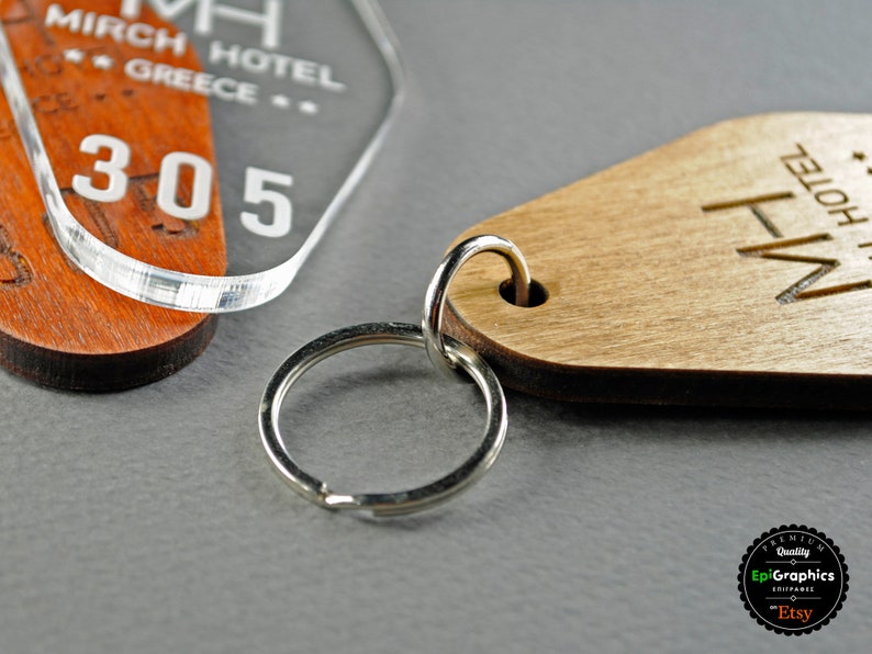 Personalized Key Tag for Hotels Keychain With Your Logo and - Etsy