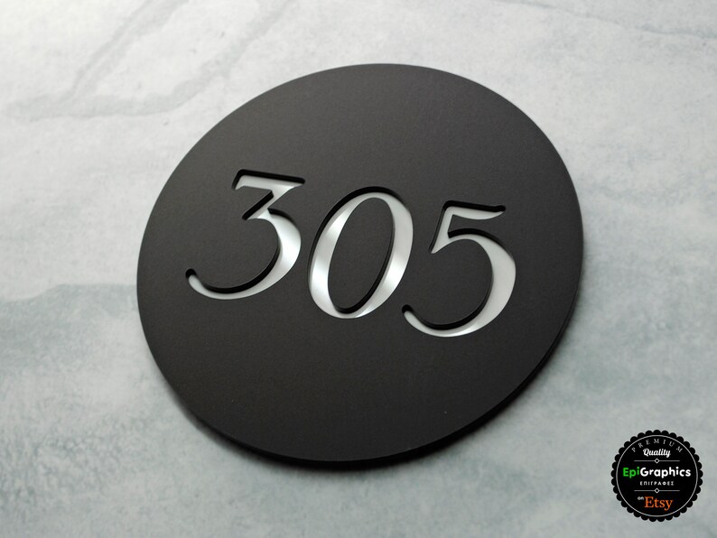 Round Shape Sign for Hotel Signage / Room Number Sign / - Etsy