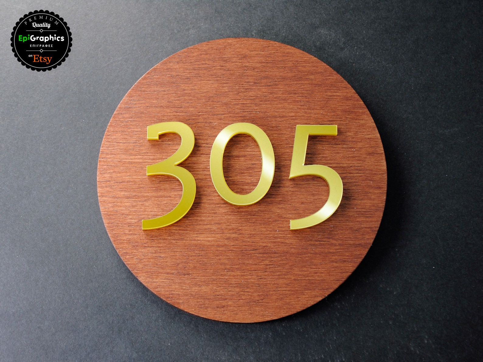 Round Shape Sign With Acrylic Numbers for Hotel Signage / Room - Etsy