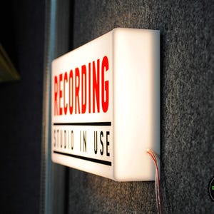 RECORDING Studio in Use Decorative Sign / Acrylic Lightbox - Etsy