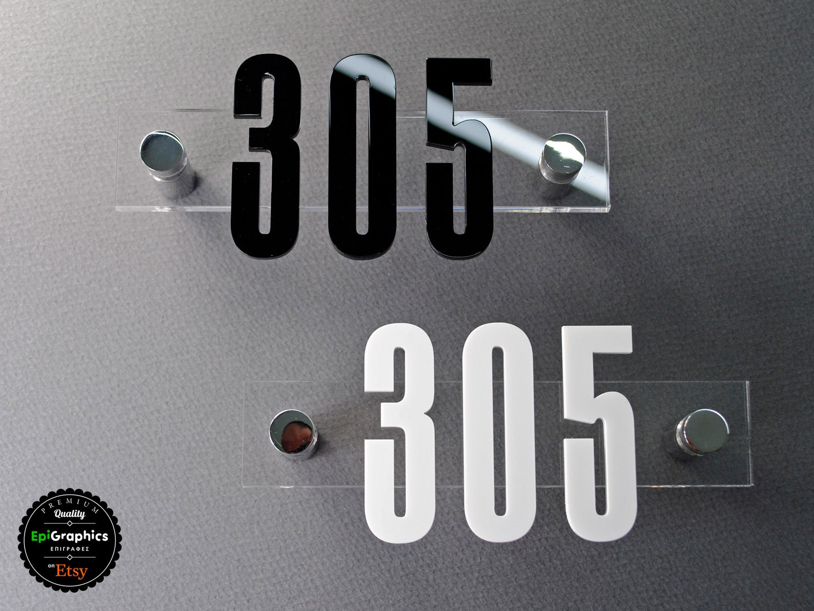 Acrylic Sign With Wall Spacers for Hotel Signage Room Number - Etsy