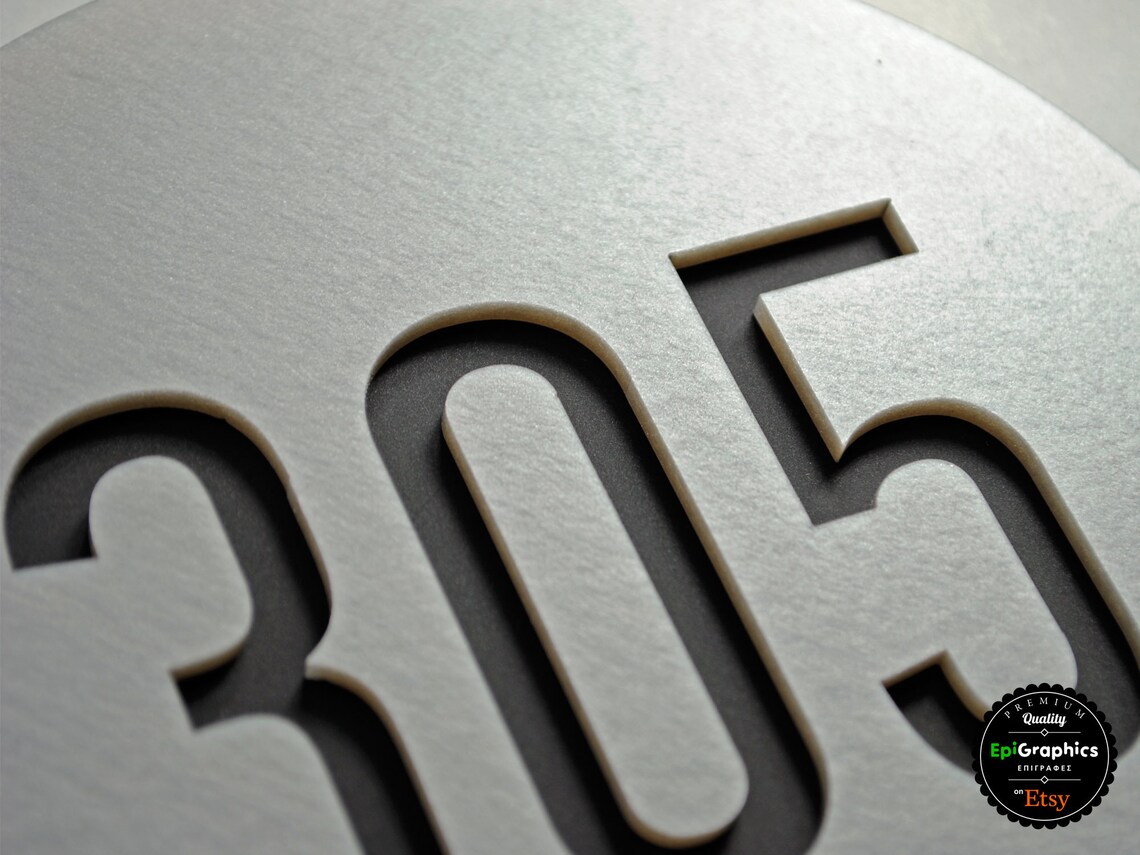 Round Shape Sign for Hotel Signage / Room Number Sign / - Etsy