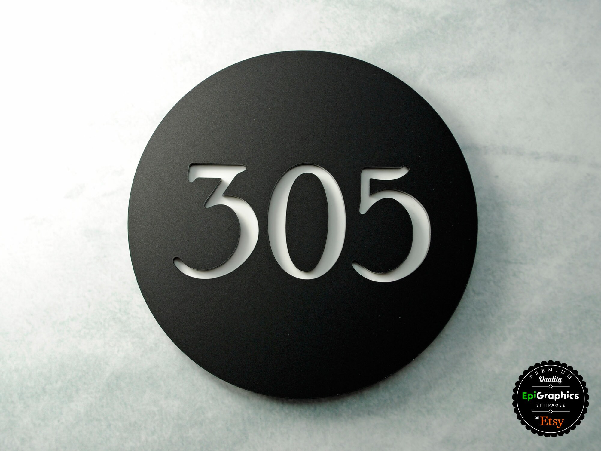 Round Shape Sign for Hotel Signage / Room Number Sign / - Etsy