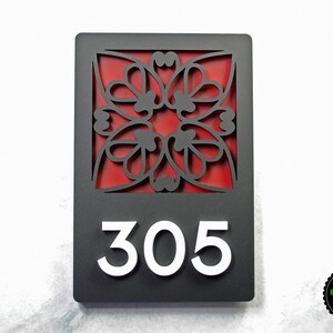 Room Number Sign Made of Acrylic for Hotel Signage, Apartment Door Sign ...