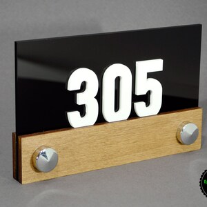 Acrylic & Wooden Sign for Hotel Signage, Room Number Sign, Apartment ...