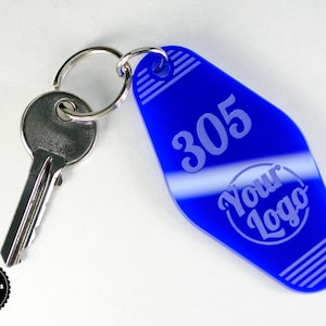 Personalized Hotel Key Tag, Keychain With Your Logo and Room Number - Etsy