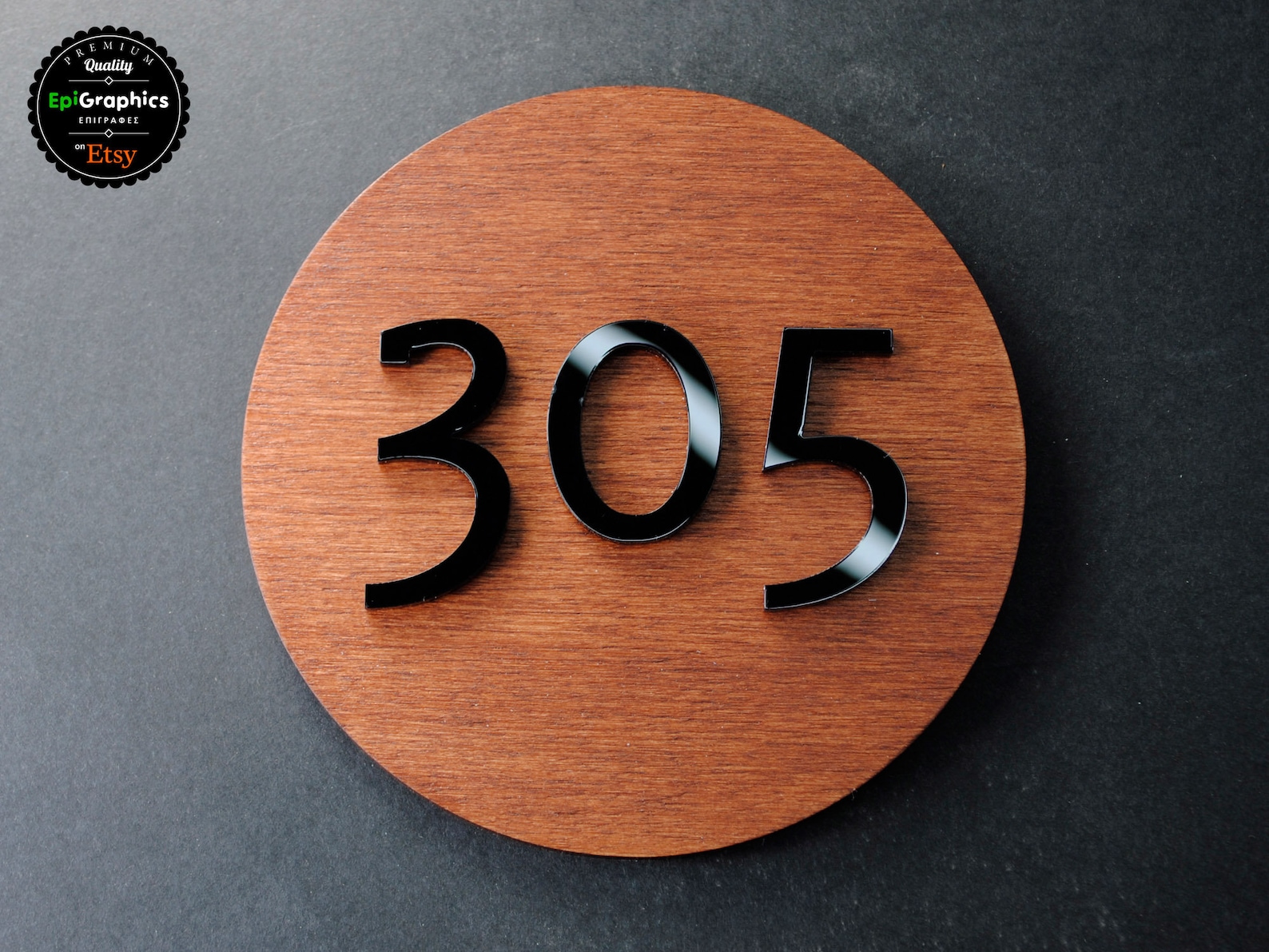 Round Shape Sign With Acrylic Numbers for Hotel Signage / Room - Etsy