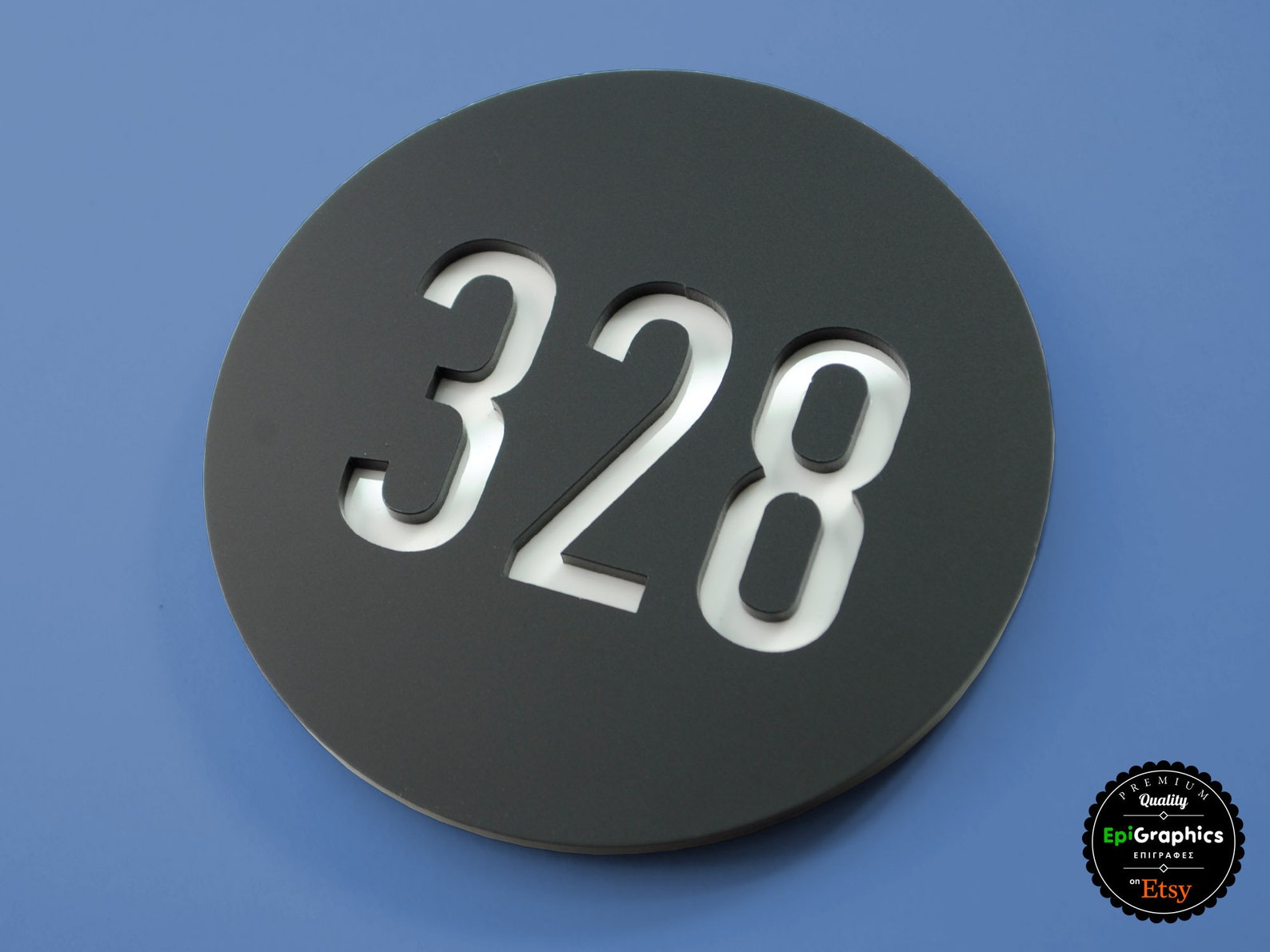 Round Shape Sign for Hotel Signage / Room Number Sign / - Etsy