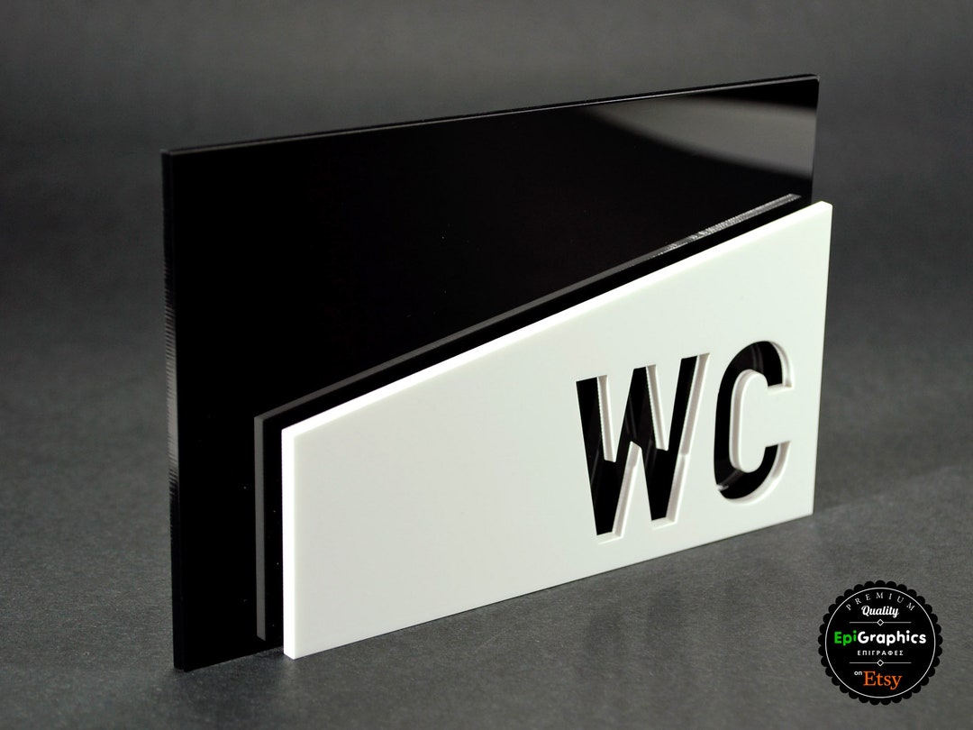 Acrylic WC Sign for Hotel, Restaurant and Office Signage - Etsy