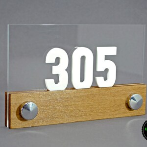 Acrylic & Wooden Sign for Hotel Signage, Room Number Sign, Apartment ...