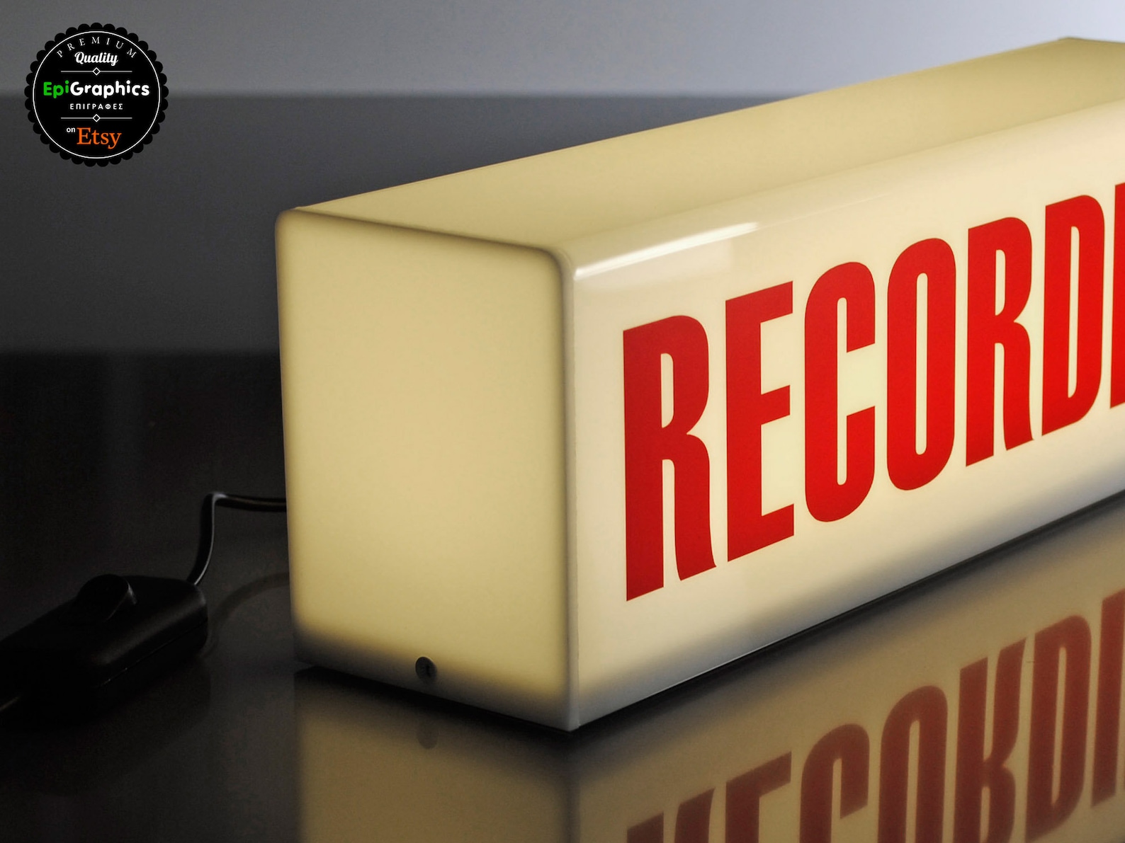 Recording decorative sign / Recording Acrylic Lightbox | Etsy